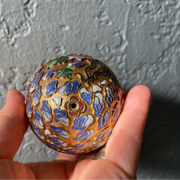 vintage Cloisonne | Art | Vintage Cloisonne Egg Quality Brass Enamel ...